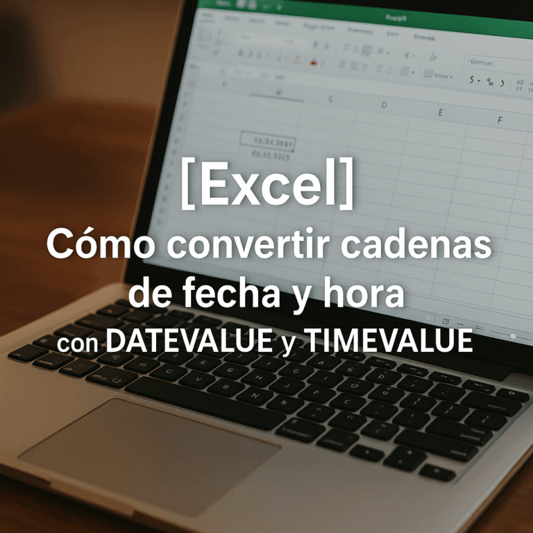[Excel] Cómo convertir cadenas de fecha y hora con DATEVALUE y TIMEVALUE | El gato que te ayuda ...